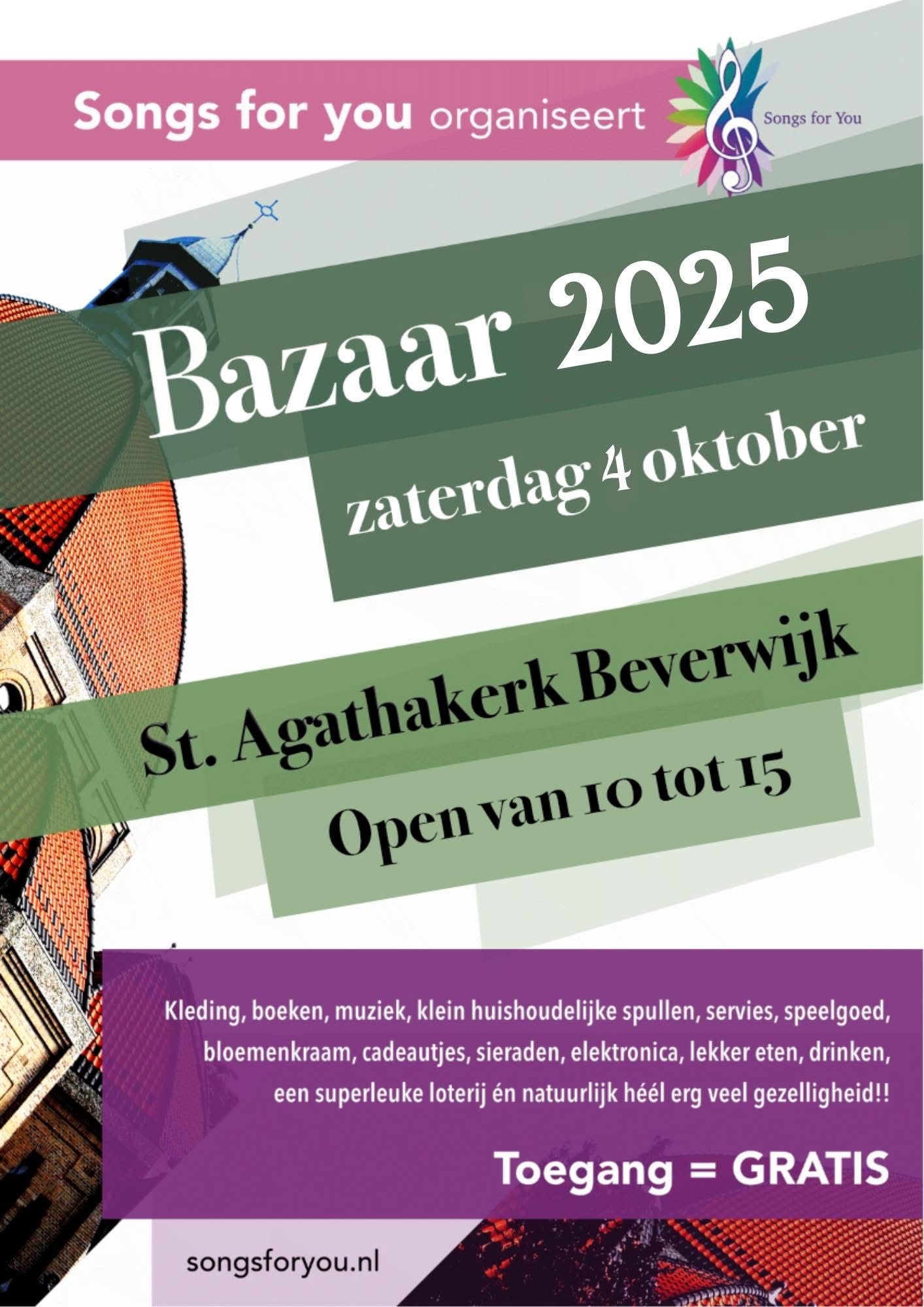 Aankondiging Bazaar Songs for You op 04 oktober 2025